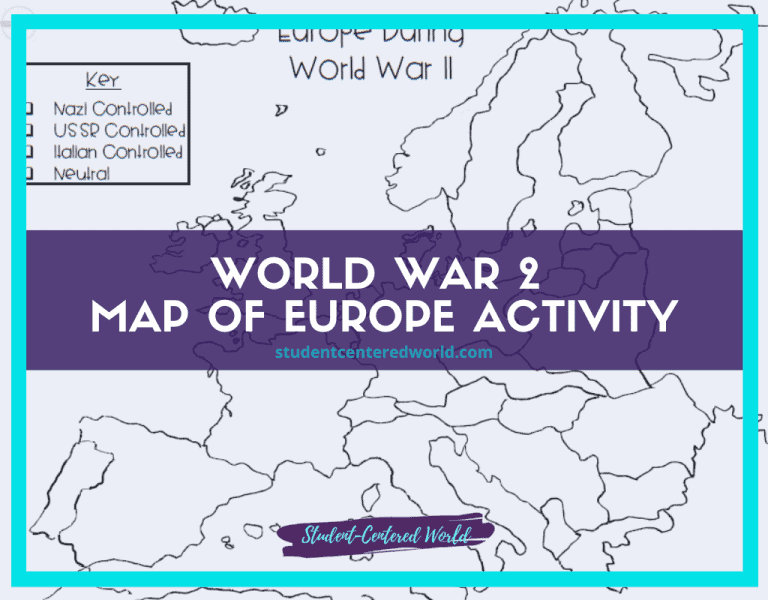 Pre and Post World War 2 Map of Europe Activity