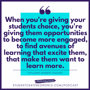 Easy Ways to Give Student Choice in the Classroom