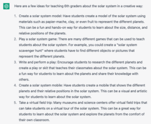 ChatGPT in the Classroom: the Era of Artificial Intelligence (2023)